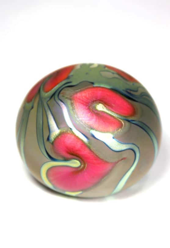 Pink & Green Vine Paperweight from Lotton Glass – Arts&Souls